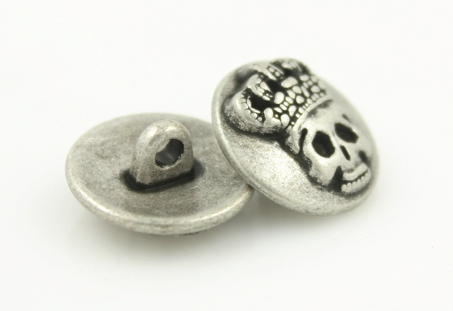 Metal Buttons Skull King Metal Buttons Antique Silver - Etsy