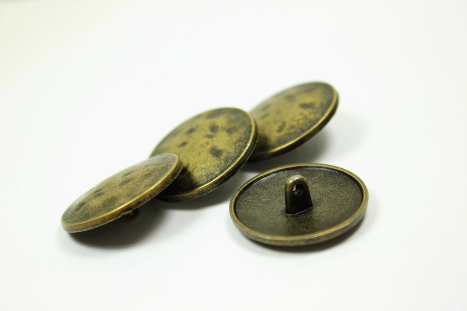 Metal Buttons Antique Brass Metal Buttons Shank 0.91 | Etsy