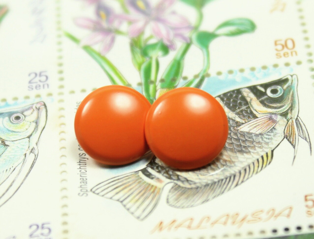 Metal Buttons Fresh Orange Small Round Shank Metal Buttons. - Etsy