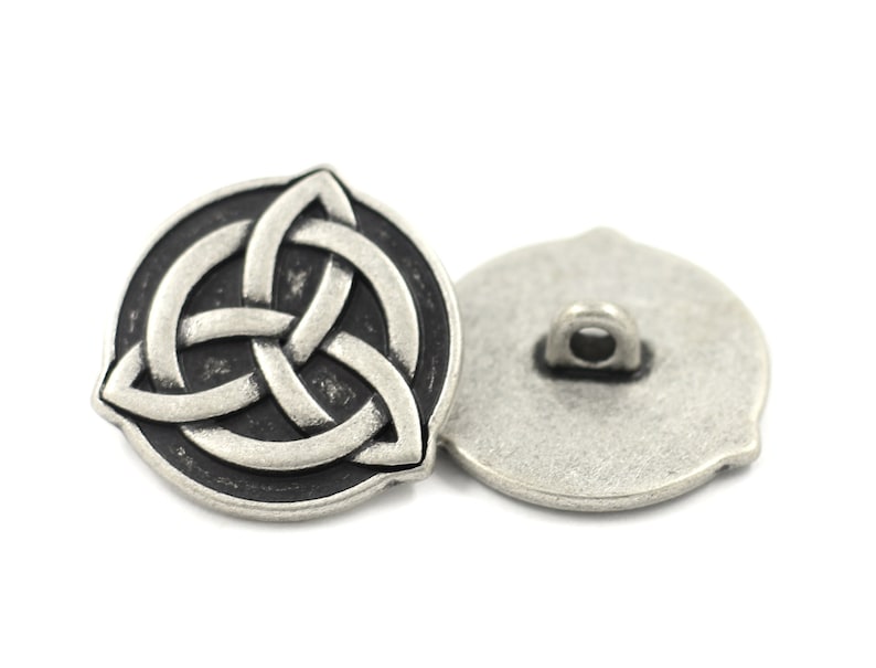 Metal Buttons Celtic Trinity Knot Antique Silver Metal Shank - Etsy