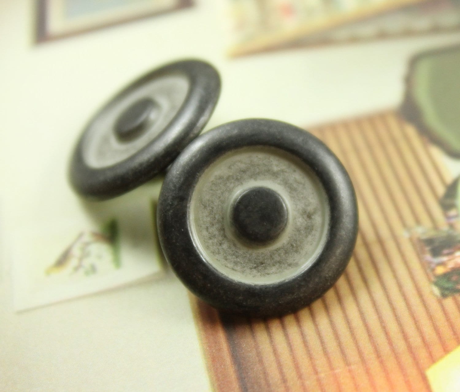 Metal Buttons Concentric Circles Metal Buttons Gunmetal - Etsy