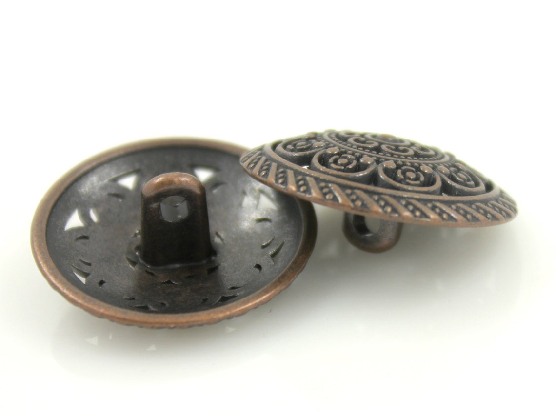 Metal Buttons Lacework Filigree Metal Buttons Maroon | Etsy