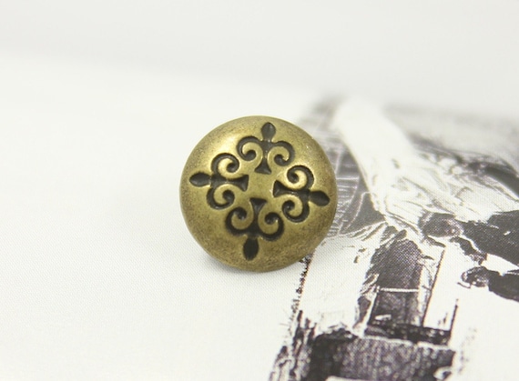 Metal Buttons Trefoil Cross Metal Buttons Antique Brass | Etsy