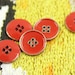 Metal Buttons - Red Metal Buttons , Silver Color , 4 Holes , 0.39 Inch ...