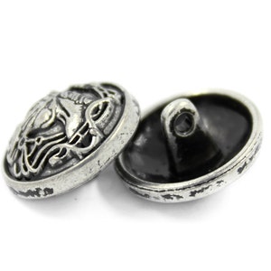 Metal Buttons - Horsehead Metal Buttons , Retro Silver Color , Shank ...