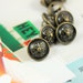Metal Buttons - Vinca Metal Buttons , Antique Brass Color , Domed ...