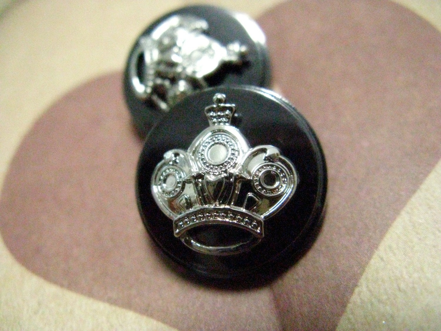 Metal Buttons 3D Embossed Silver Crown Metal Buttons - Etsy