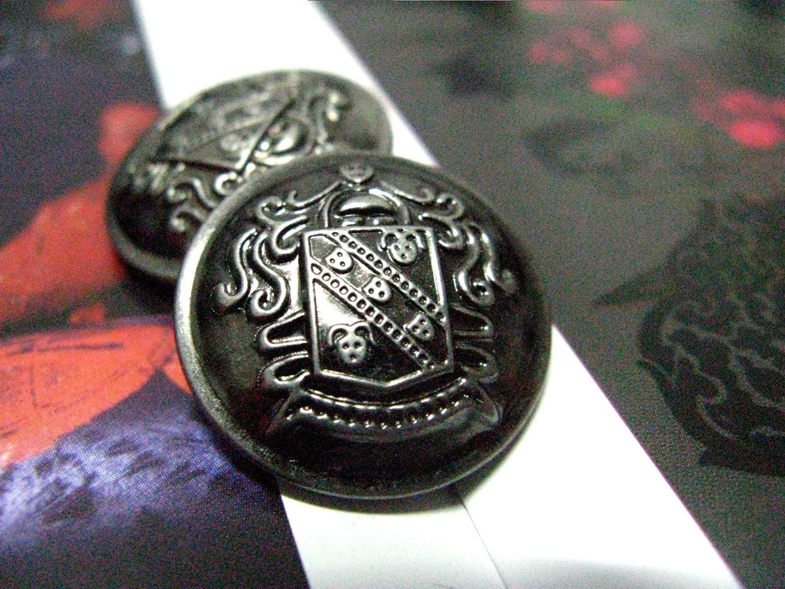Metal Buttons Crest Emblem Metal Buttons Gray Silver Color - Etsy