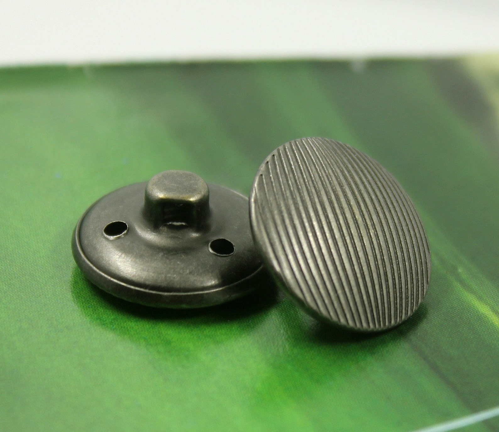 Metal Buttons Linear Stripe Metal Buttons Gunmetal Color - Etsy