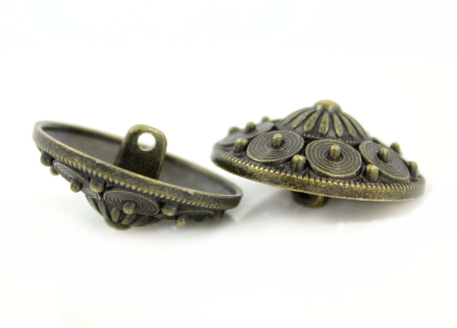 Carousel Tent Metal Buttons Antique Brass Color Shank | Etsy