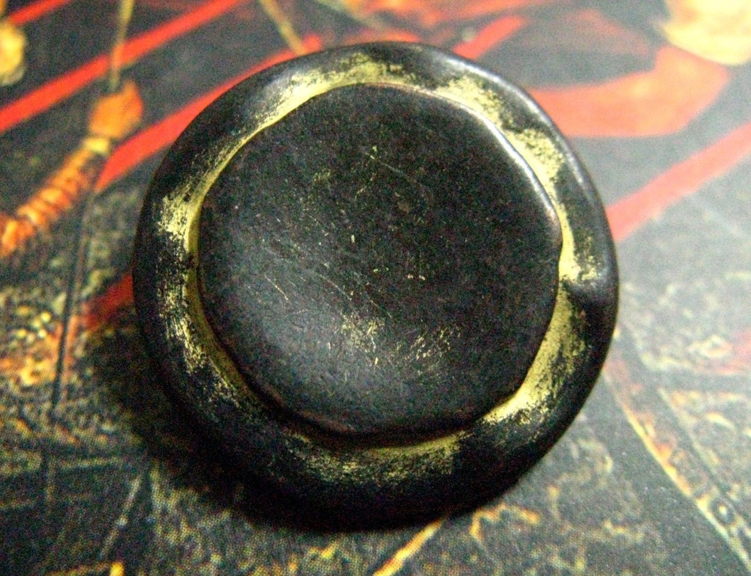 Metal Buttons - Annular Solar Eclipse Metal Buttons , Bronze Yellow ...