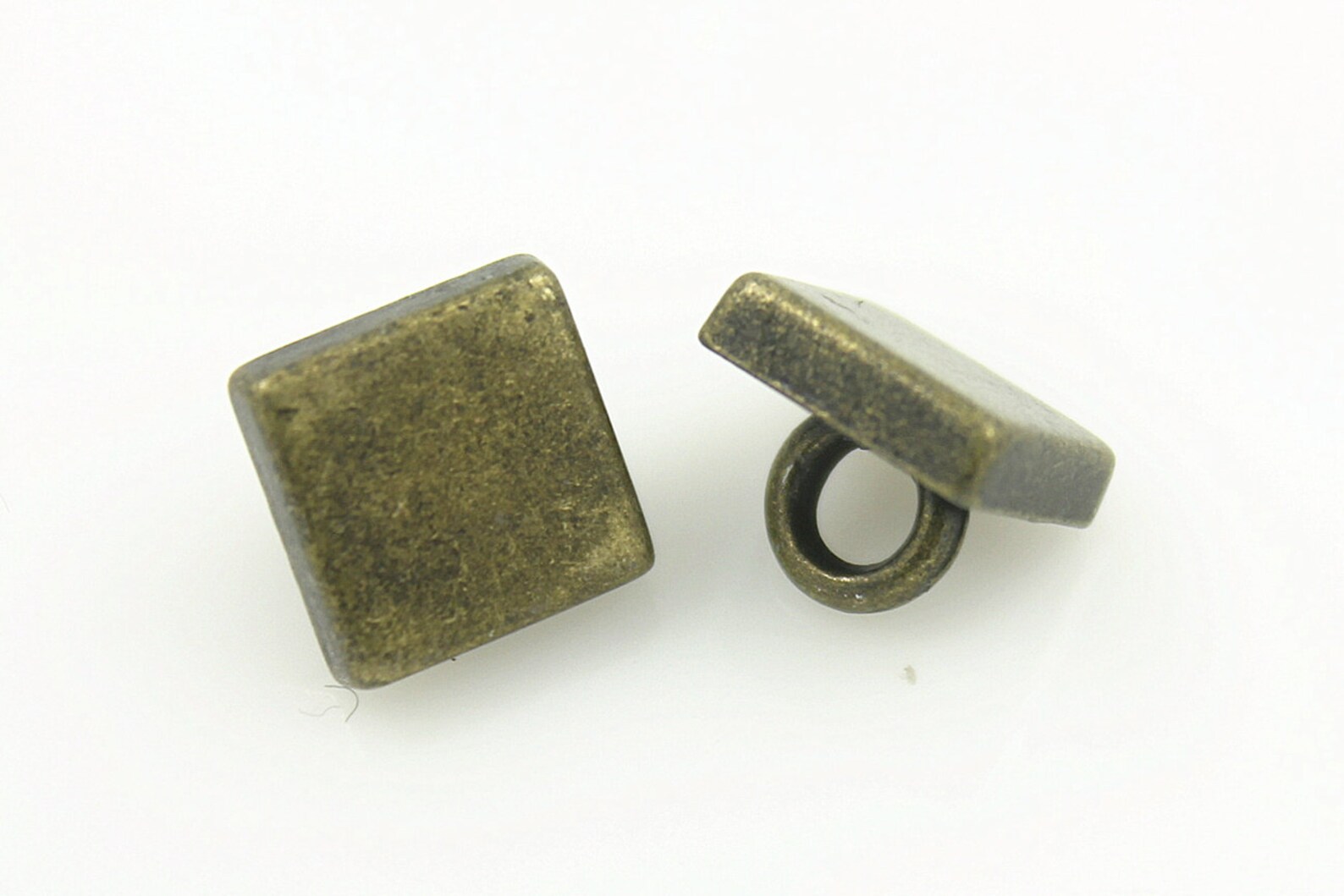 Metal Buttons Square Metal Buttons Antique Brass Color - Etsy