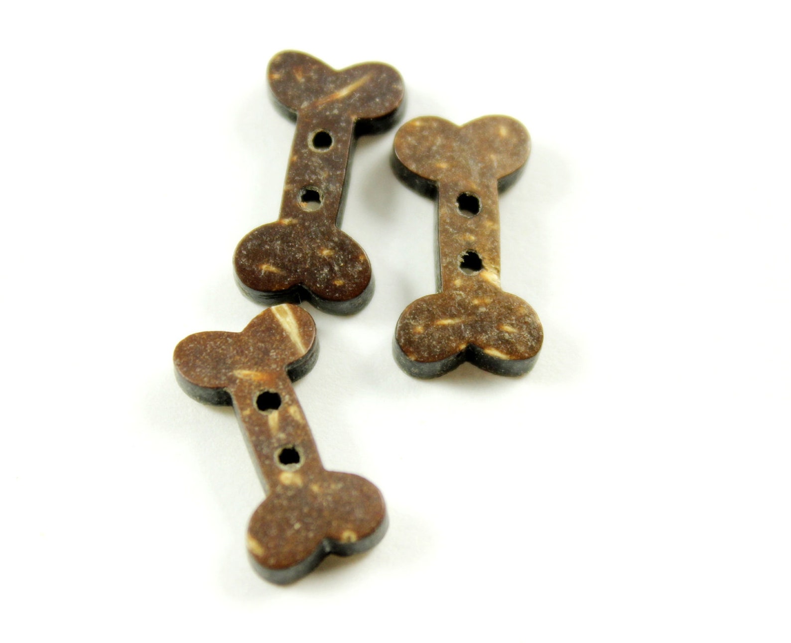 Bone Buttons - Lovely Tiny Realistic Cute Bone Brown Coconut Buttons 0. ...