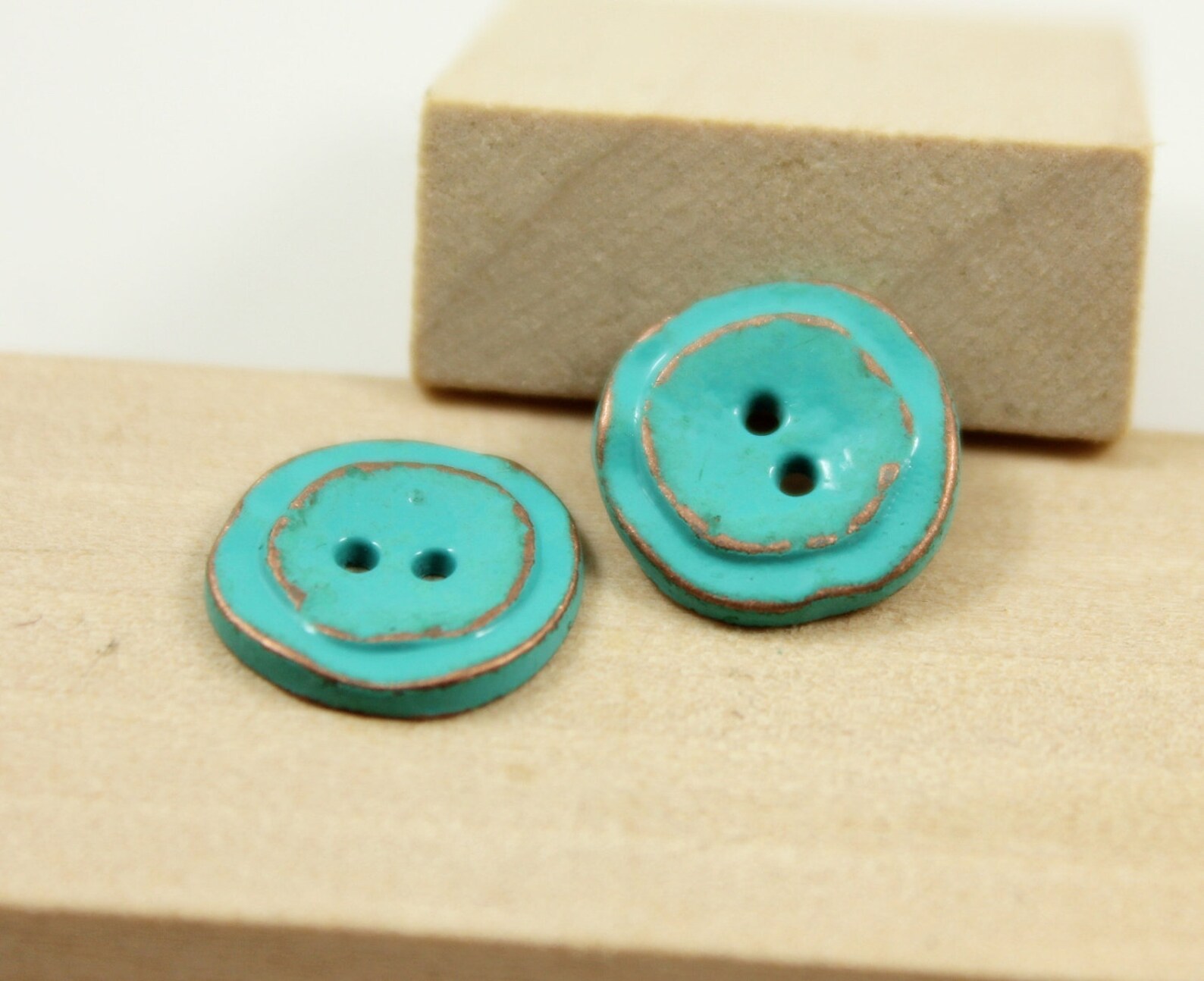 10 Greenish Blue Metal Buttons 2 Holes 0.47 Inch - Etsy