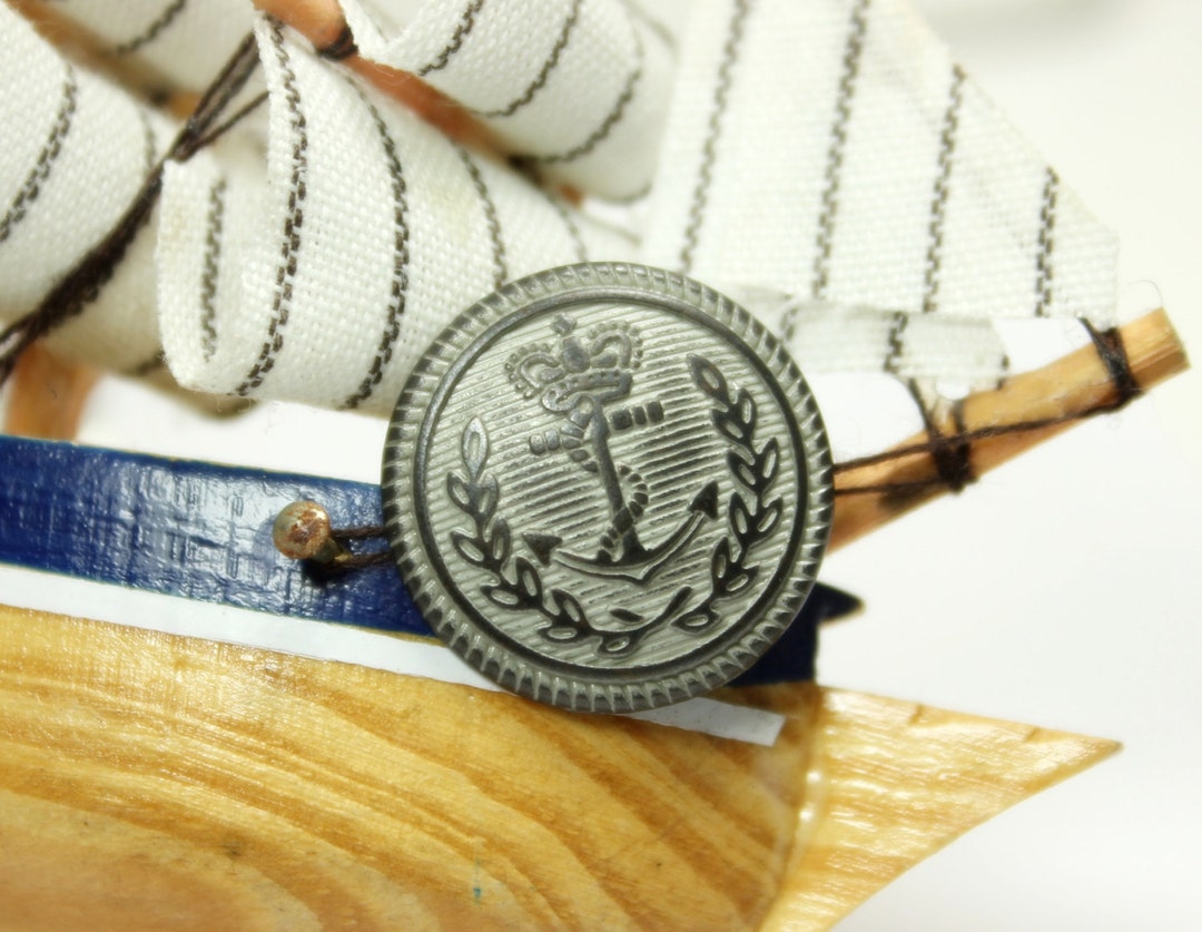 Metal Buttons - Crown Anchor Metal Buttons , Gunmetal Gary Color ...
