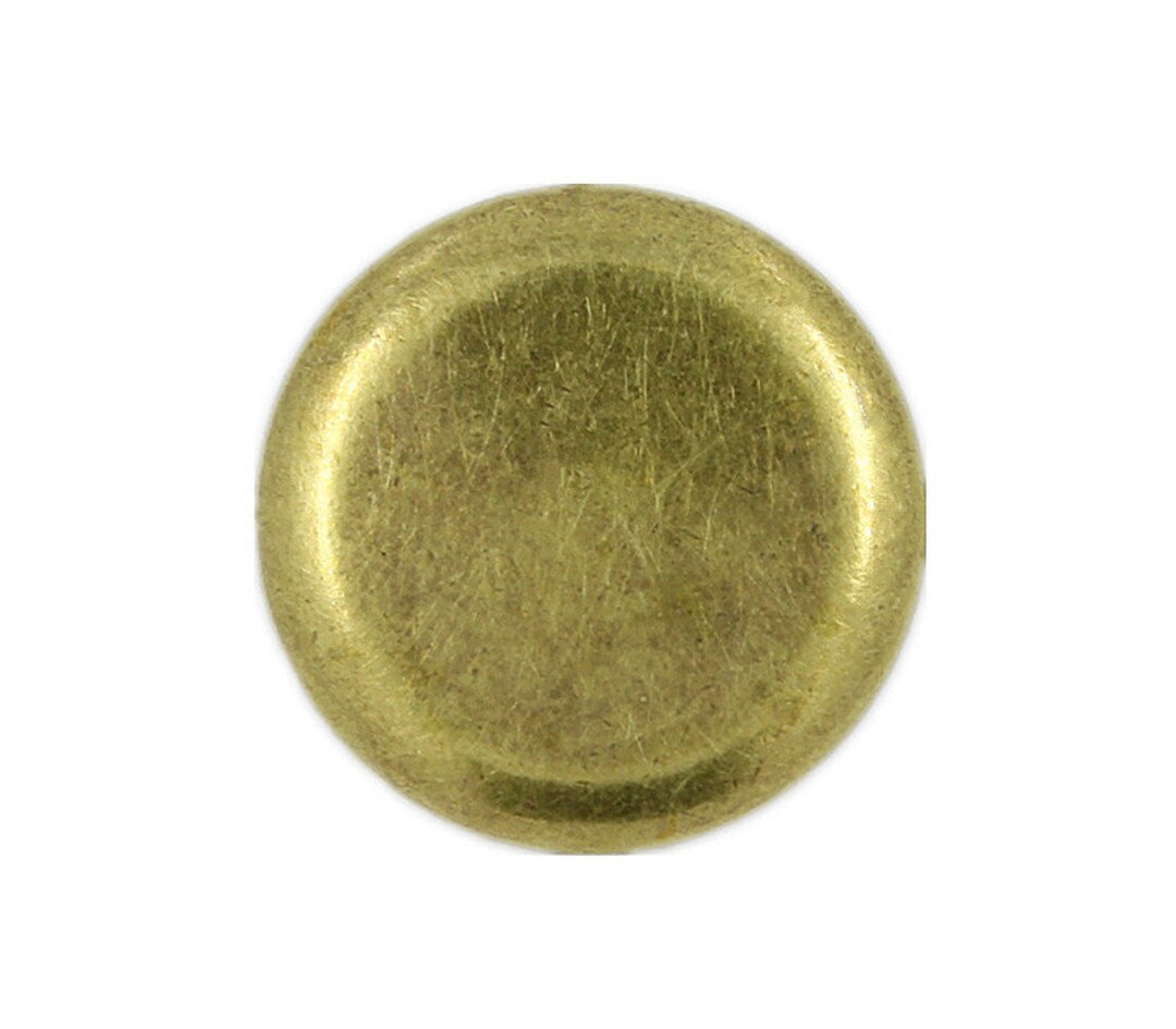 Metal Buttons - Flat Antique Brass Metal Shank Buttons , 0.79 Inch , 10 ...