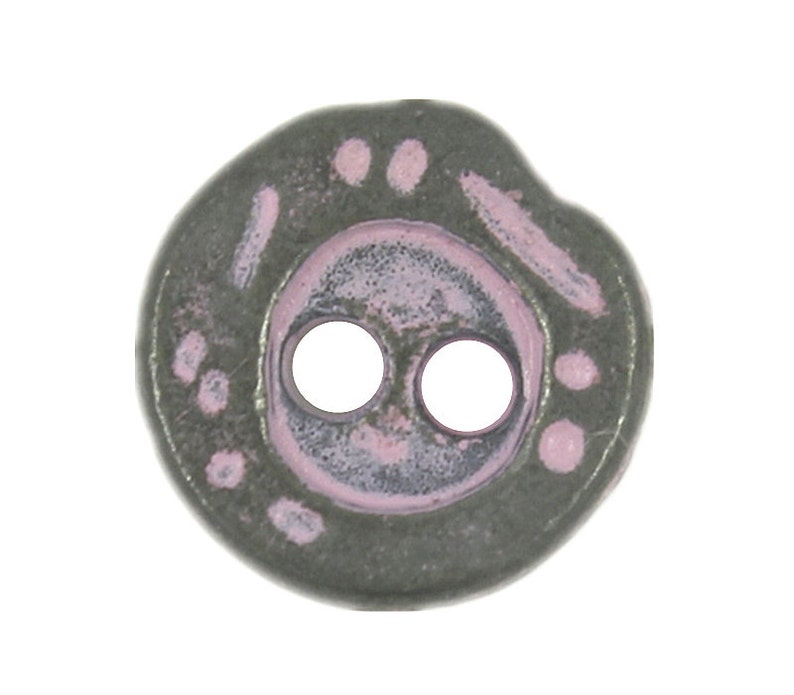 Metal Buttons Irregular Round Gunmetal Metal Hole Buttons - Etsy