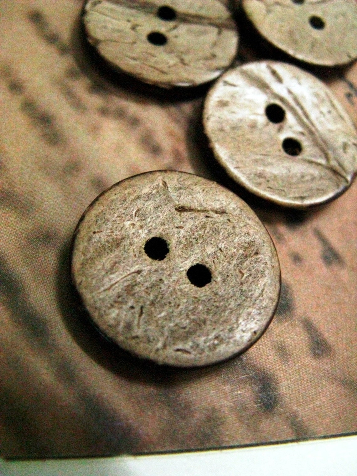 Vintage Style Yellowing Wooden Buttons 0.71 Inch.10 Pcs | Etsy