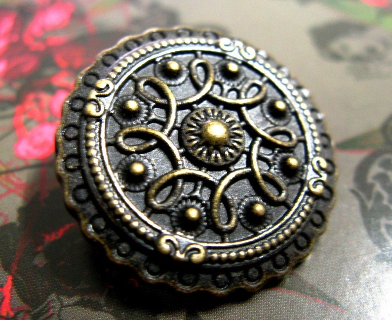 Celtic Shield Metal Buttons Antique Brass Color Shank 1 | Etsy