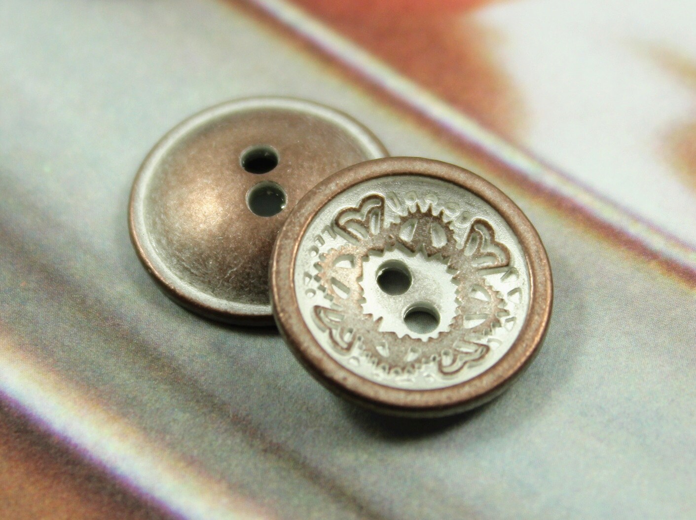 Metal Buttons Floral Carving Metal Buttons Copper Patina | Etsy