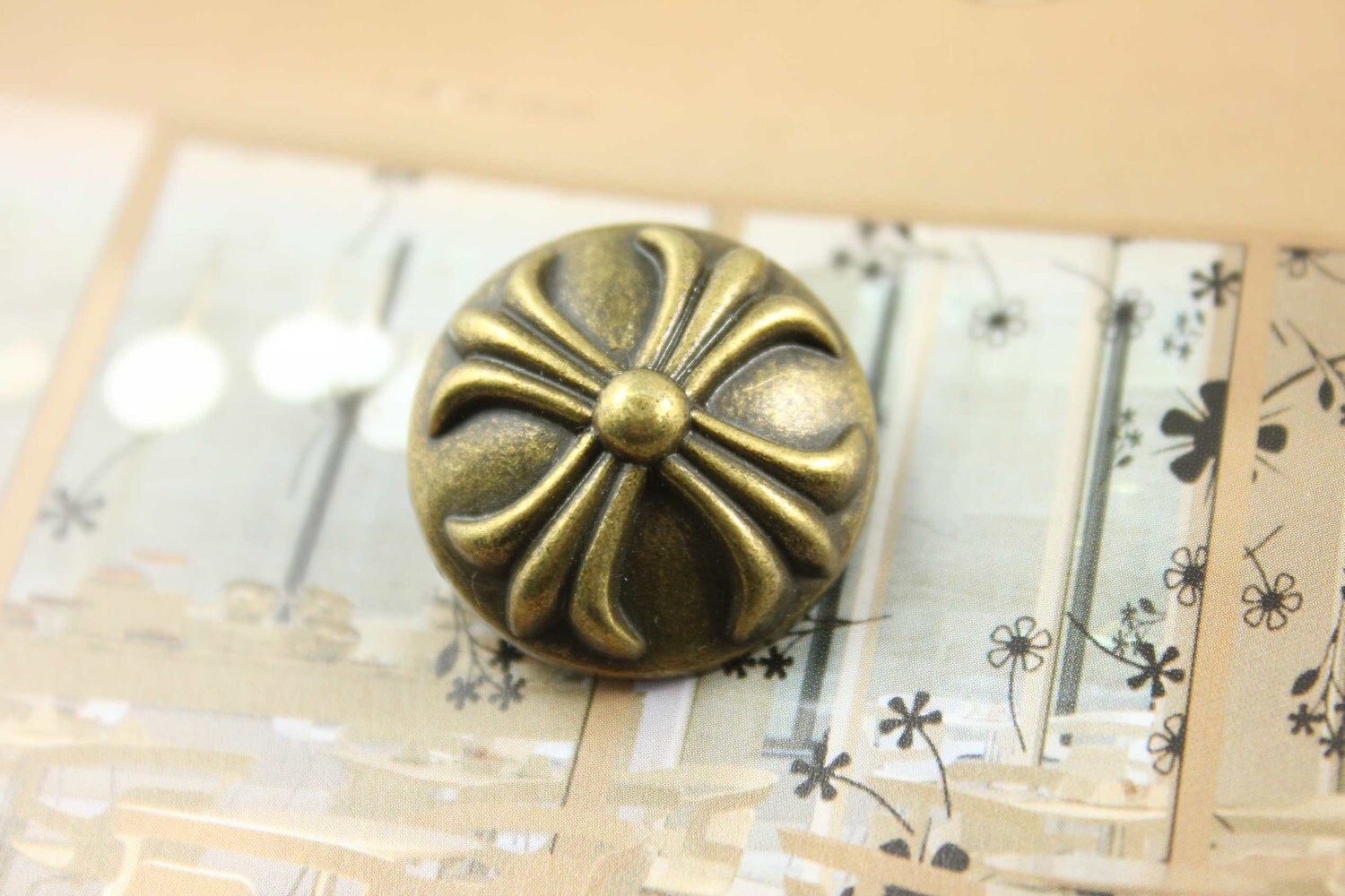 Metal Buttons Baroque Cross Metal Buttons Antique Brass | Etsy