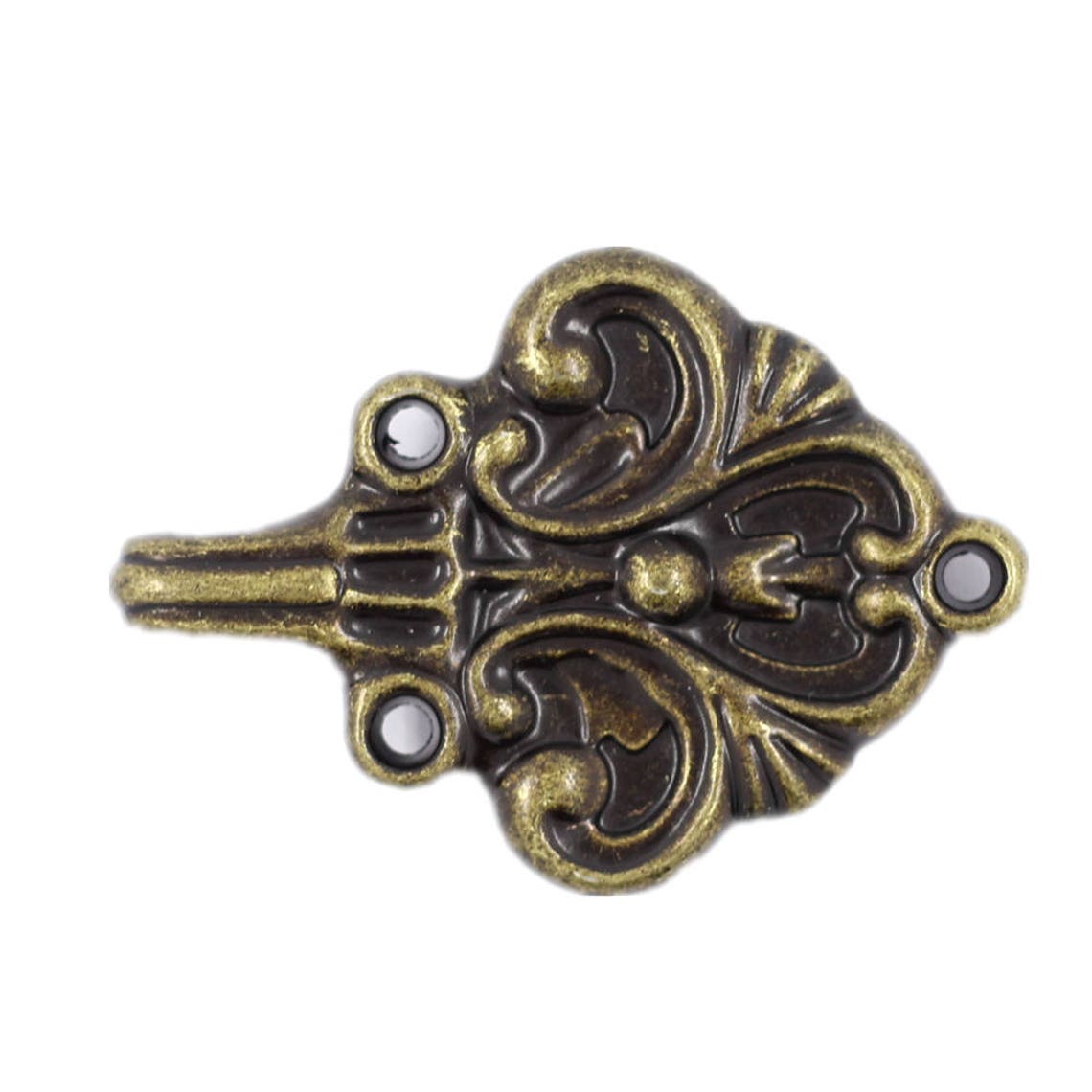 Cloak Clasp Fasteners - Stunning Antique Brass Baroque Fleur-de-lis ...