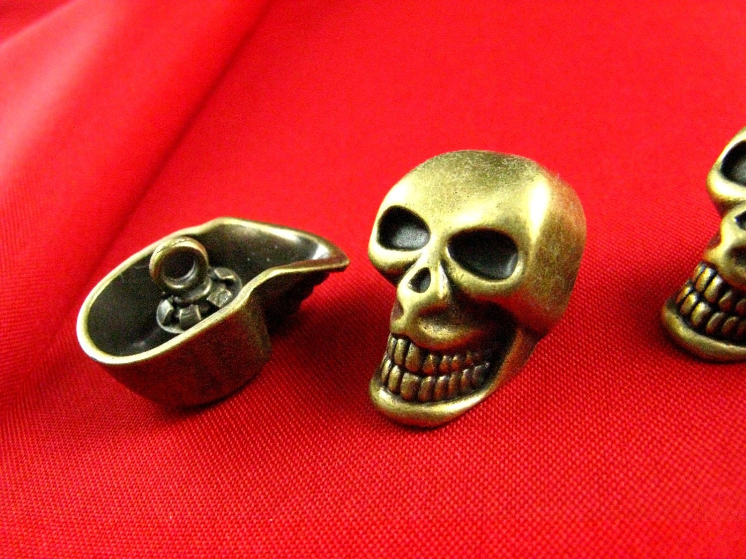 Metal Buttons Large Skull Metal Buttons Antique Brass | Etsy