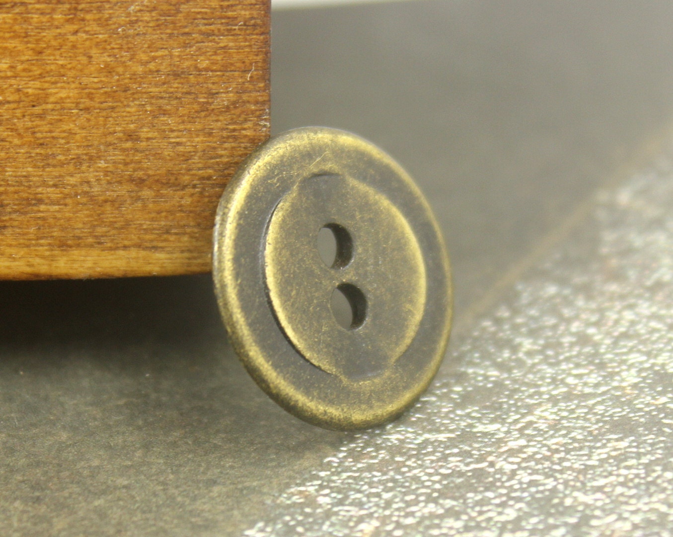 Metal Buttons Layered Circles Metal Hole Buttons in Antique - Etsy