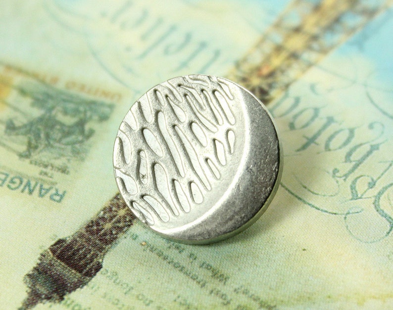 Metal Buttons the Crescent Metal Buttons Matte Silver | Etsy