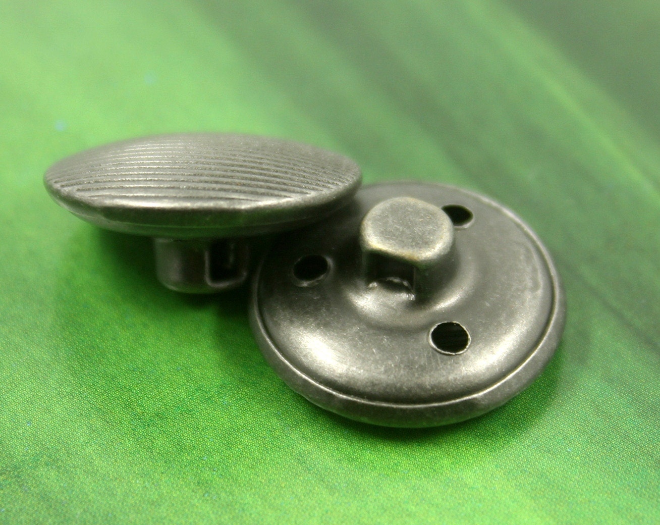 Metal Buttons Linear Stripe Metal Buttons Gunmetal Color | Etsy