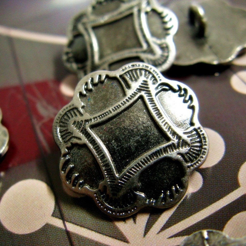 Metal Mirror Buttons - Etsy
