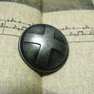 Metal Buttons - Balanced Cross Metal Buttons , Gray Silver Color ...