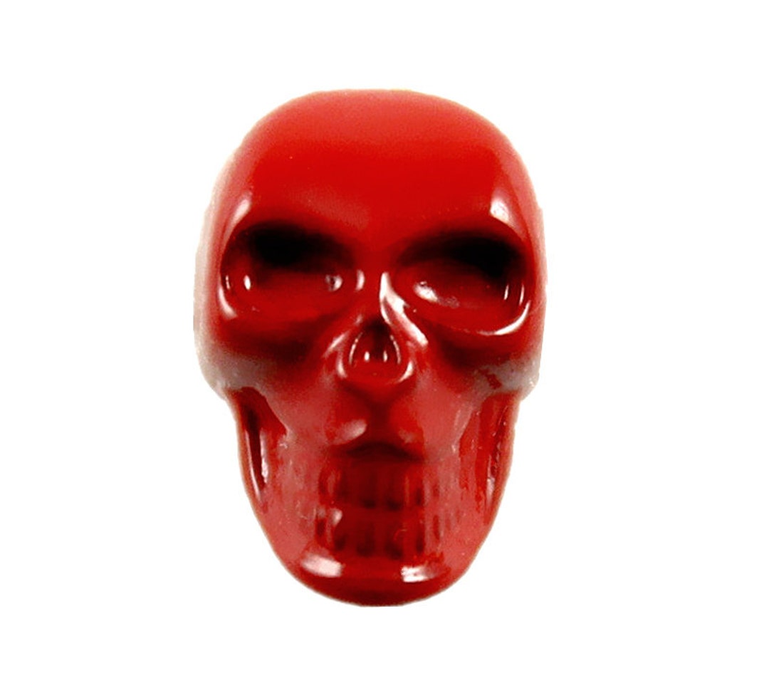 Skull Metal Shank Buttons in Red Color - 1 Inch - 6 Pcs - Etsy