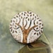 Metal Buttons - White Rust Carving Big Tree Pattern Shank Buttons. 1 ...
