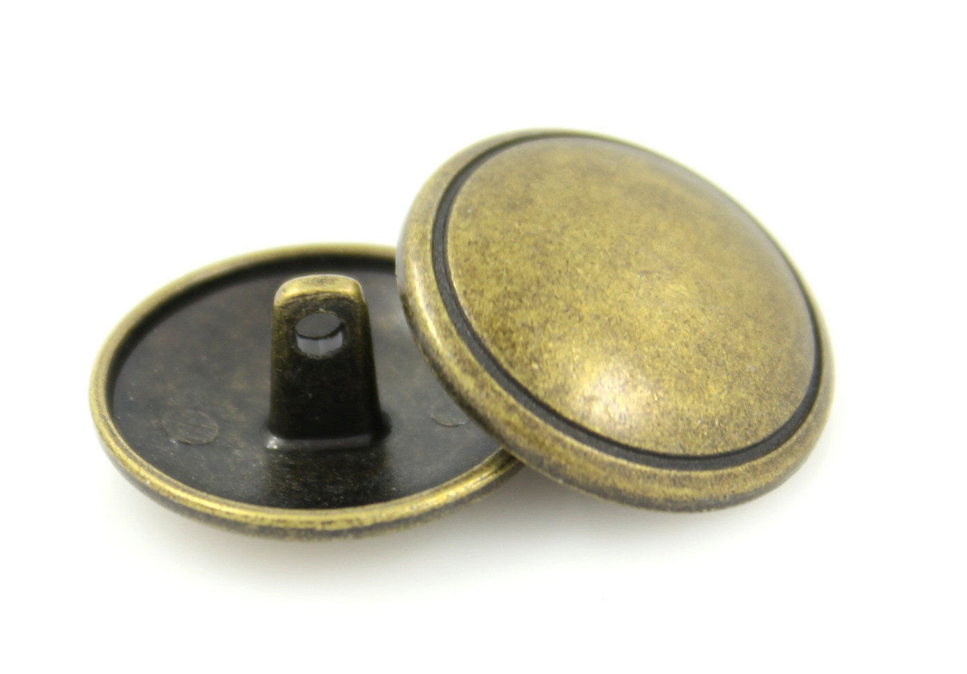 Metal Buttons - Antique Brass Shank Metal Buttons , 0.87 Inch , 10 Pcs ...