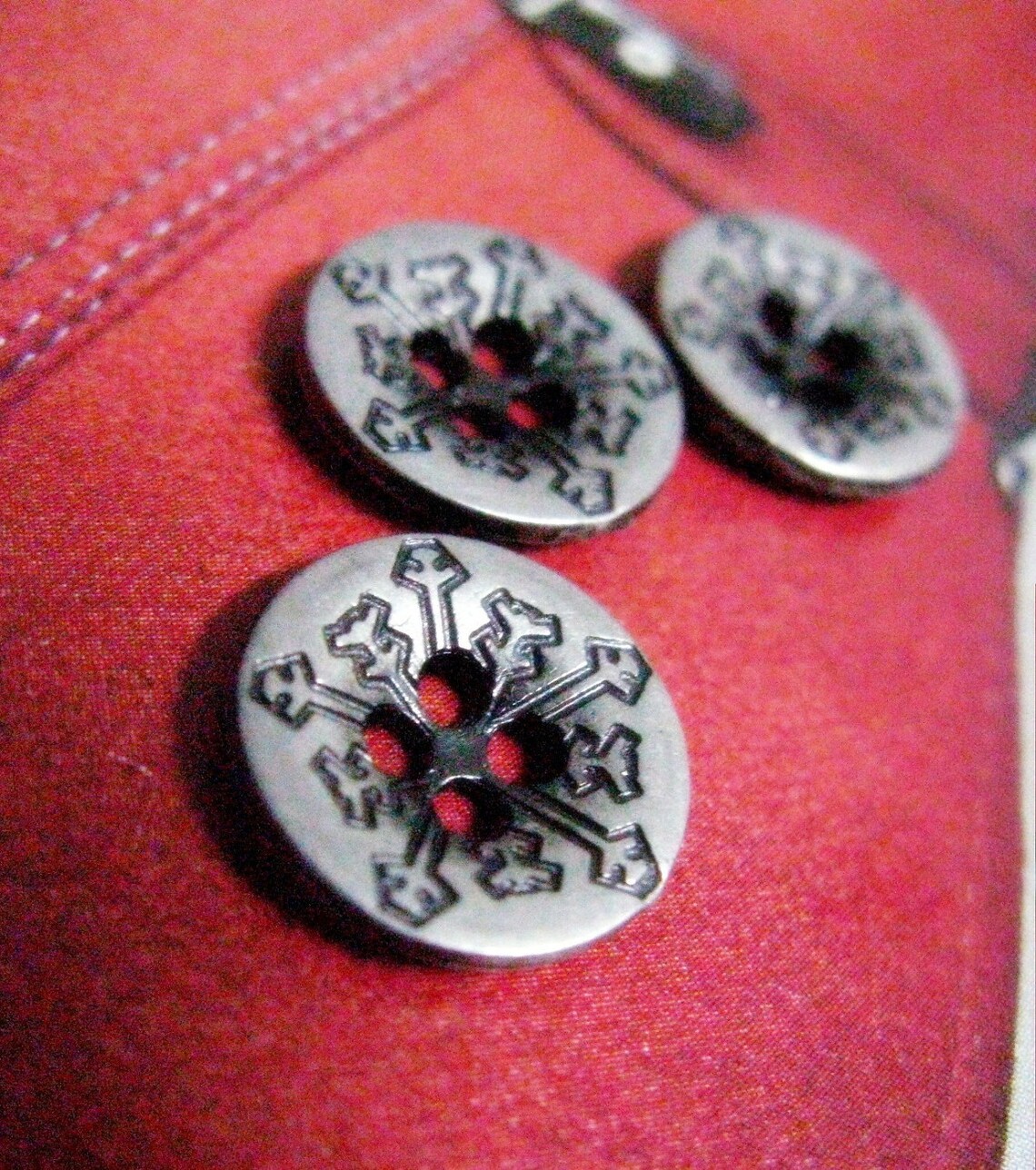 Metal Buttons Snowflakes Metal Buttons Gray Silver Color | Etsy
