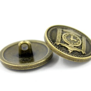 Metal Buttons - Roman Numerals Clock Metal Buttons , Antique Brass ...