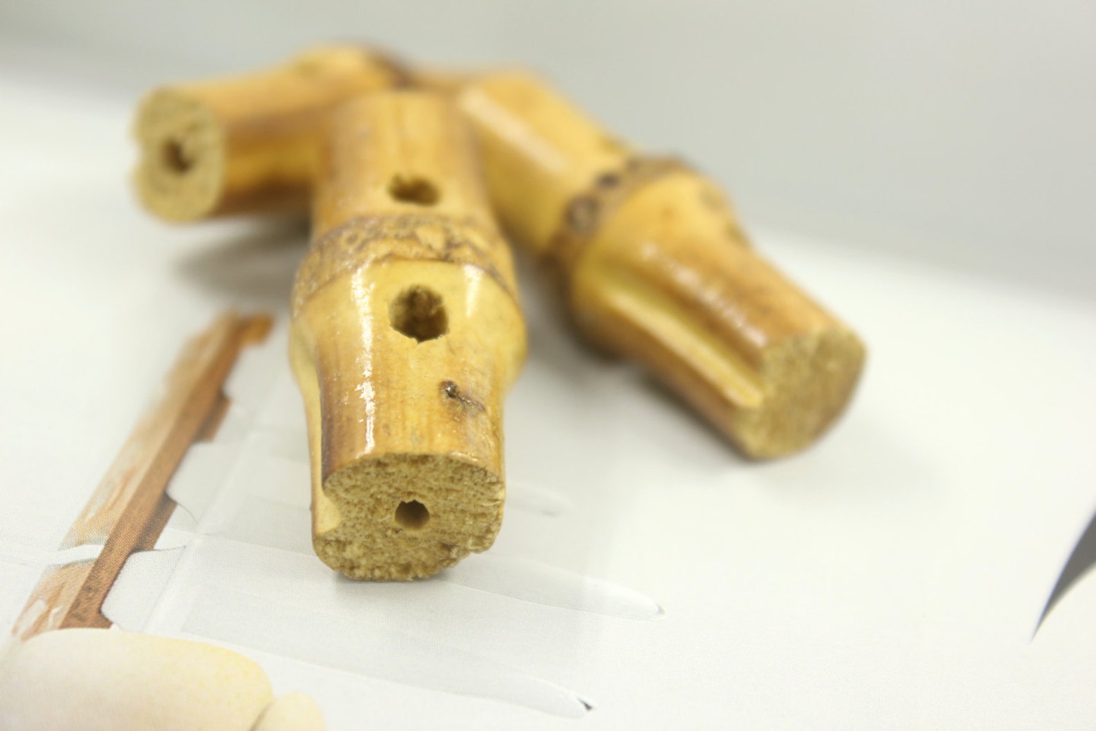 Bamboo Buttons Bamboo Joint Toggles 1.42 Inch 6 in a Set | Etsy