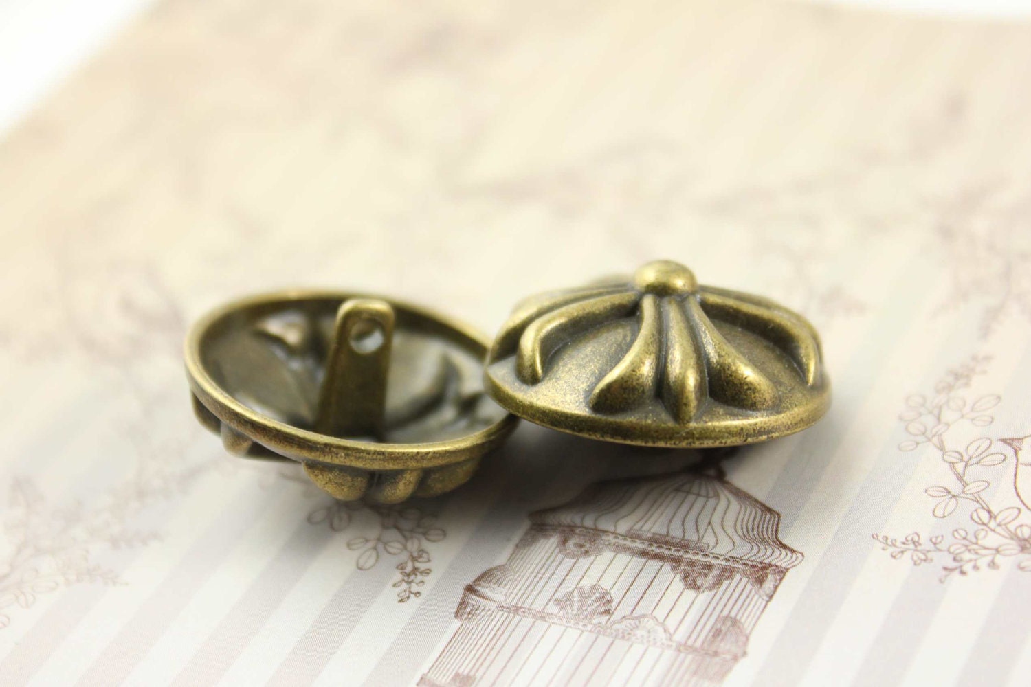 Metal Buttons Baroque Cross Metal Buttons Antique Brass | Etsy