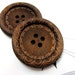 Large Wood Buttons - Beautiful Swirls Decorative Domed Border Cascading ...