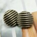 Metal Buttons - Parallel Lines Metal Buttons , Gray Silver Color ...