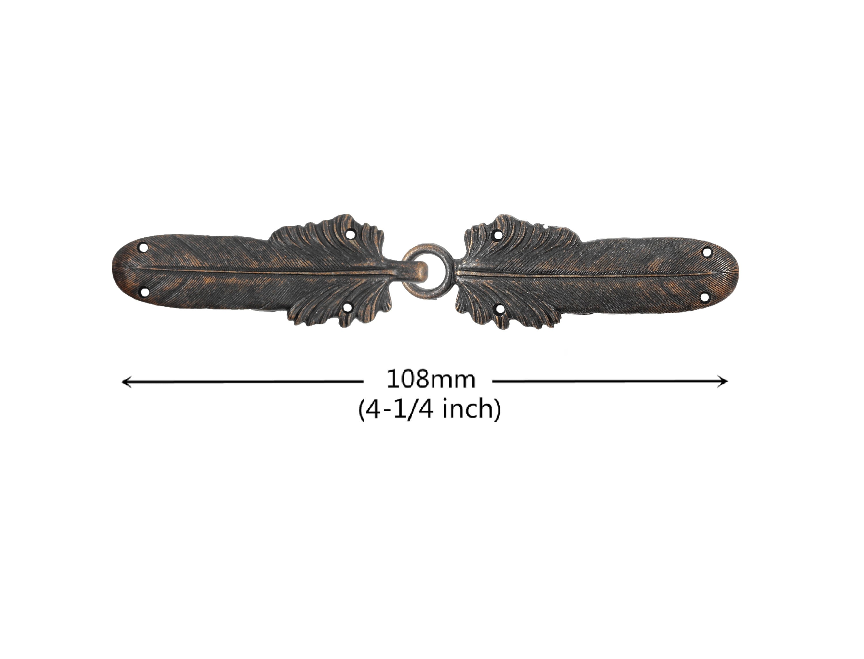 Large Feather Black Copper Cloak Clasp Metal Fasteners. One Pair. - Etsy