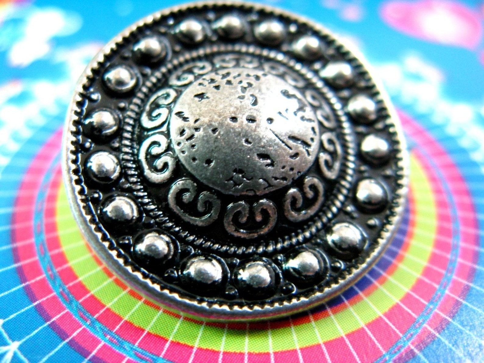 Metal Buttons Beads Domed Metal Buttons Retro Silver Color - Etsy