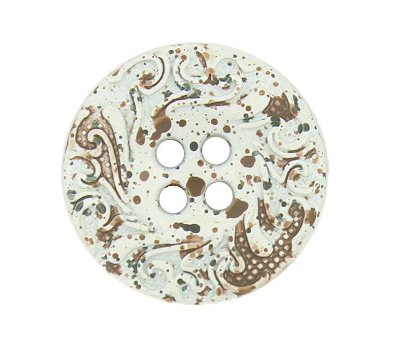 Metal Buttons Cirrus Circle Metal Buttons White With - Etsy