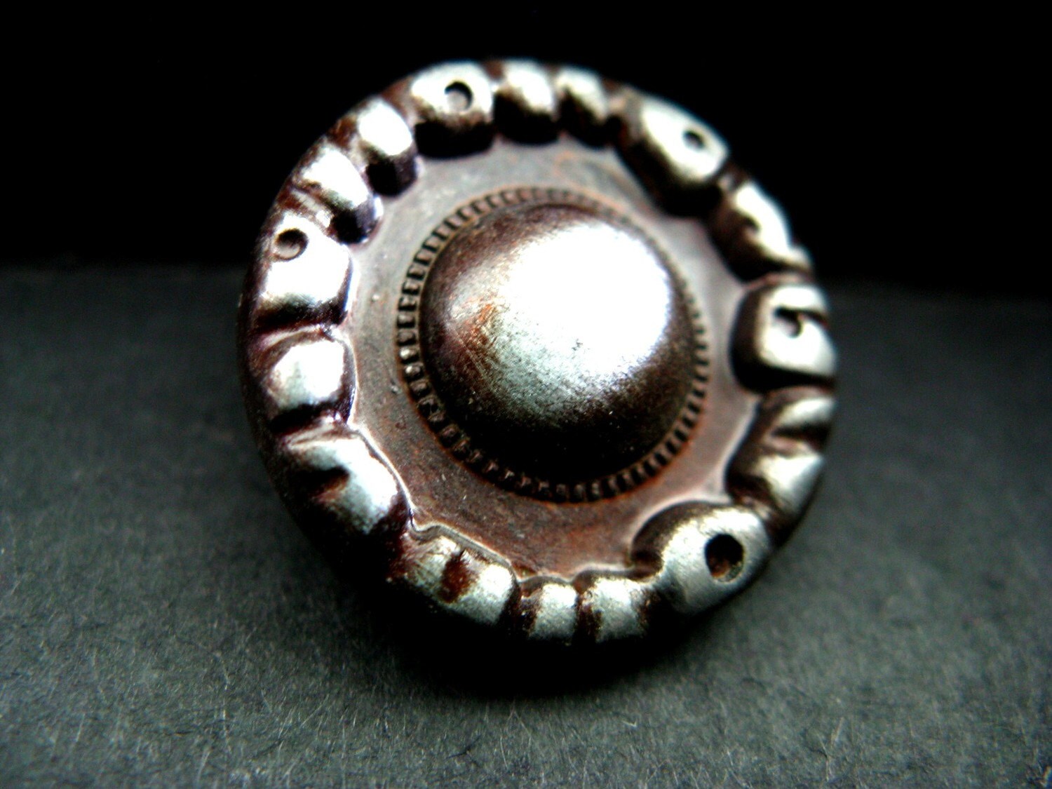 Metal Buttons Rock Circle Metal Buttons Iron Patina Color - Etsy
