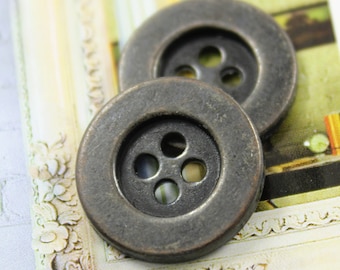 Metal Buttons Black Gunmetal Metal Shank Buttons 18mm - Etsy