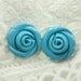 Flower Plastic Buttons - Blue Flower in Full Bloom Plastic Buttons. 10 ...