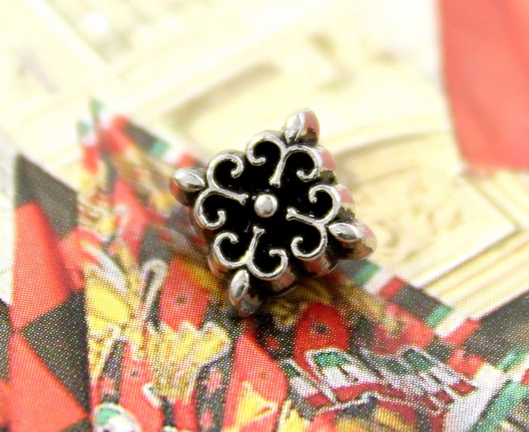 Metal Buttons - Trefoil Cross Metal Buttons , Retro Silver Color ...