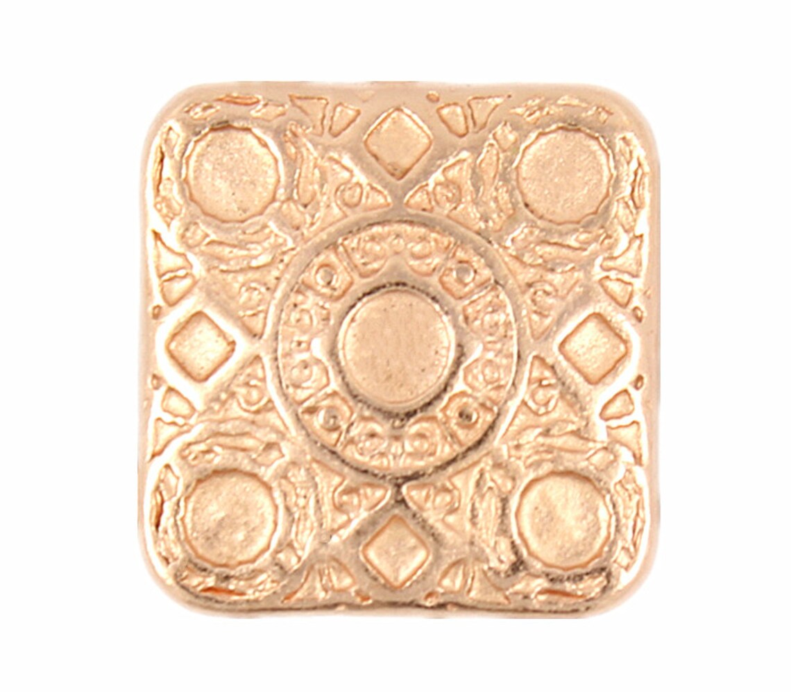 Square Metal Buttons Round and Square Matrix Rose Gold Metal - Etsy