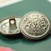 Metal Buttons Nordic Emblem Metal Buttons , Copper White Color , Shank ...
